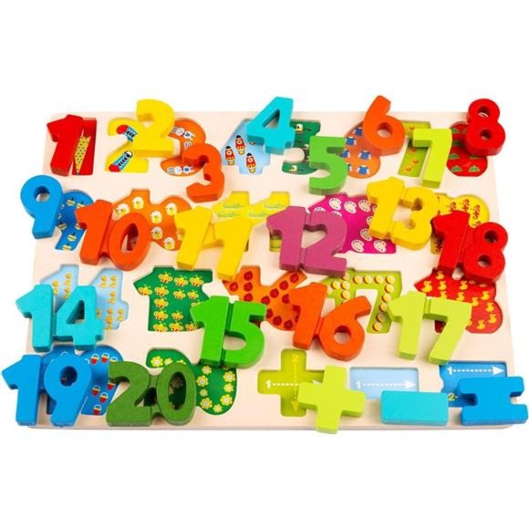 Toys | 3 Pack Wooden Puzzles Alphabet Number Shape Learning Puzzle For ...